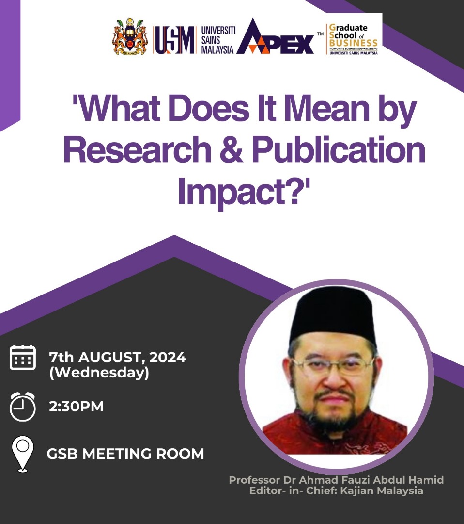 Workshop on “what does it mean by research & publication impact ...